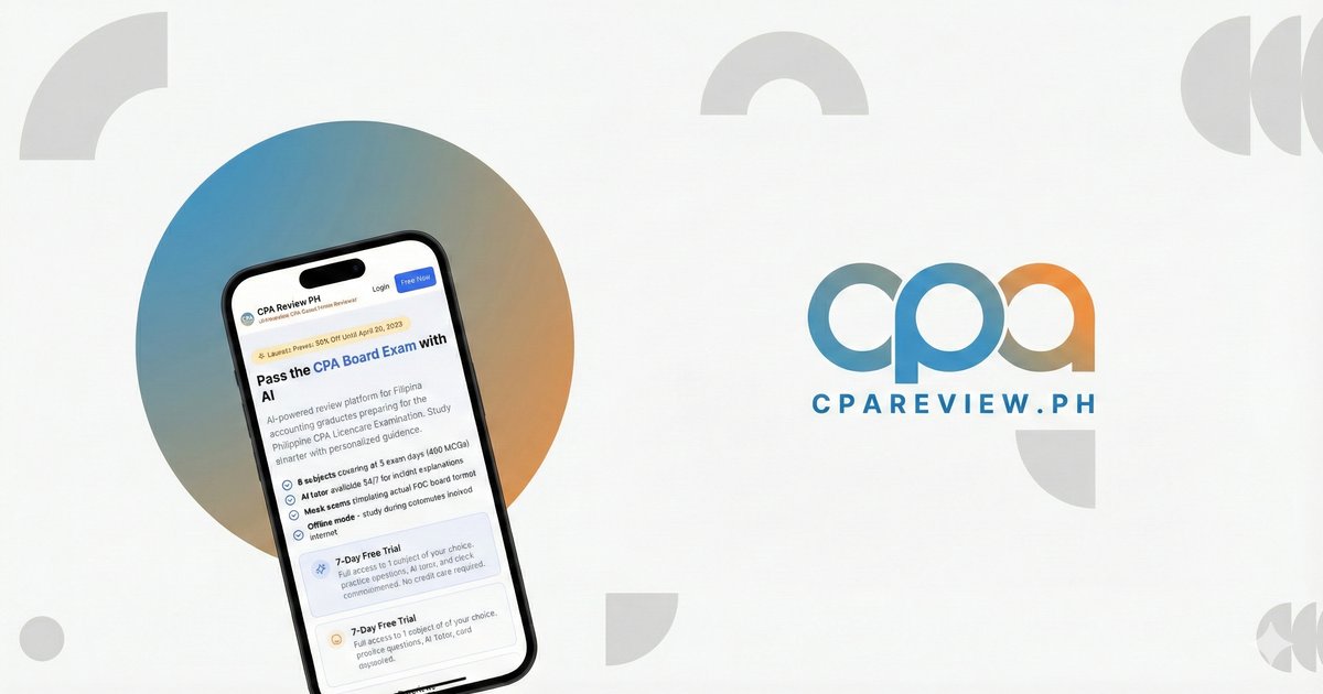 CPA Review PH - AI-Powered CPA Board Exam Reviewer